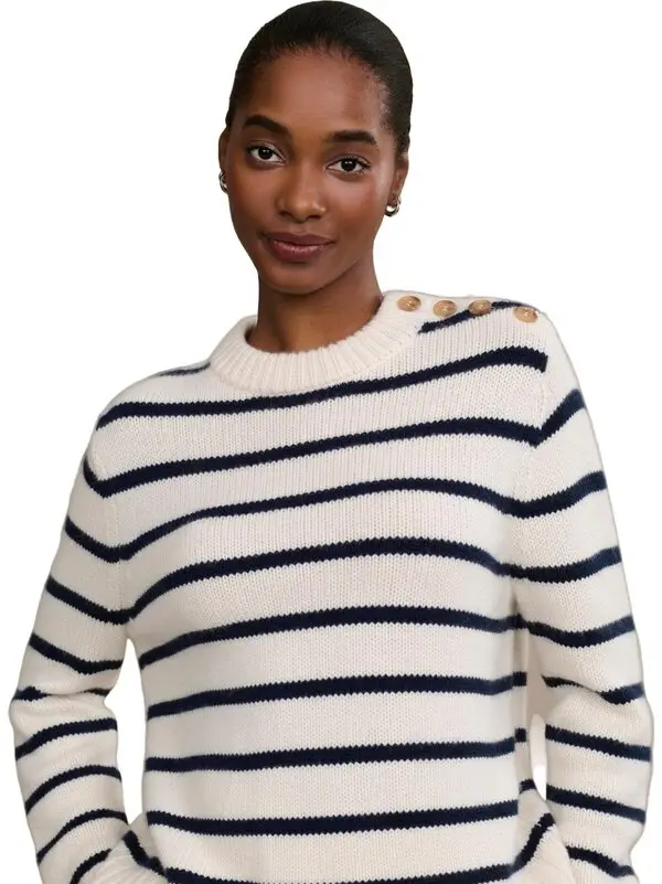 Jenni Kayne Grace Crewneck Top - Navy,stripe
