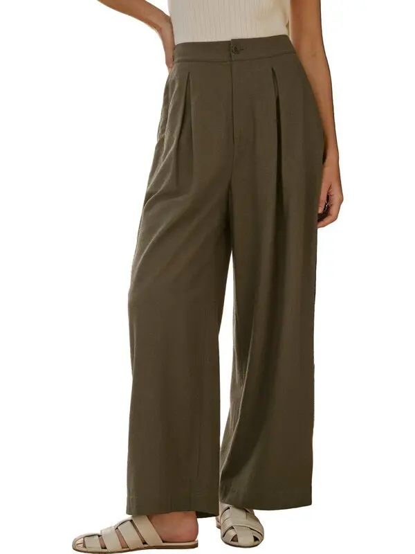 Jenni Kayne Relaxed Trouser - Dark Moss