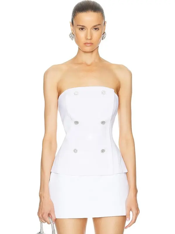 L'Agence Fay Strapless Bustier - White