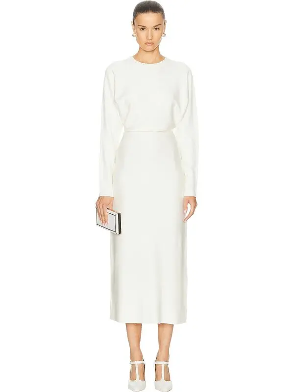 Gabriela Hearst Semaine Midi Dress - Ivory