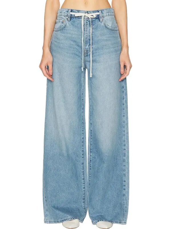 GRLFRND X Maggie Macdonald Lucia Wide Leg Jeans - Memphis Blue