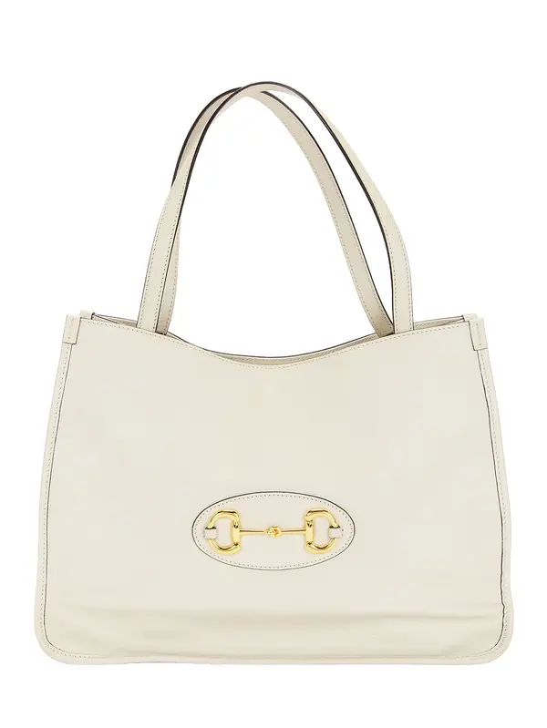 Gucci Horsebit 1955 Tote Bag - White