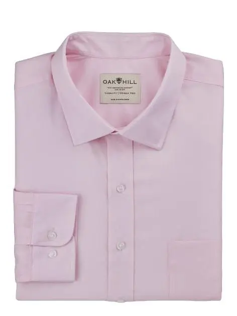 OAK HILL BY DXL Broadcloth Dress Shirt - Pink