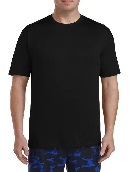 HARBOR BAY BY DXL Tech Stretch Crewneck T-shirt - Black