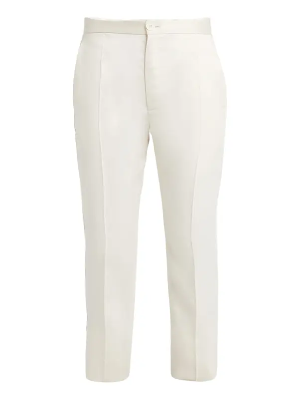 SETCHU Origami Button Cuff Silk Pants - White