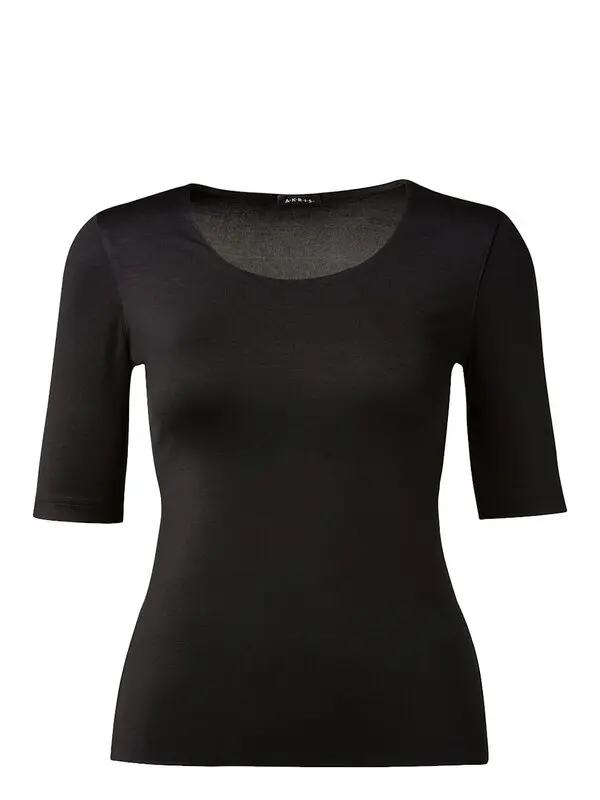 Akris Scoop-neck T-shirt - Black