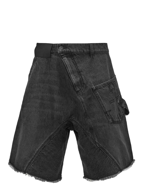 JW Anderson Deconstructed Denim Shorts - Grey