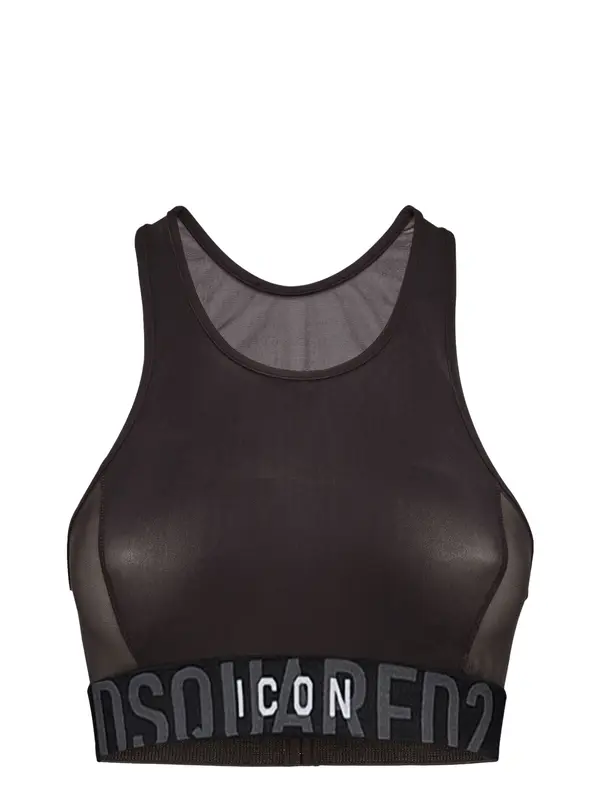 Dsquared2 Icon-motif Racerback Bra - Black