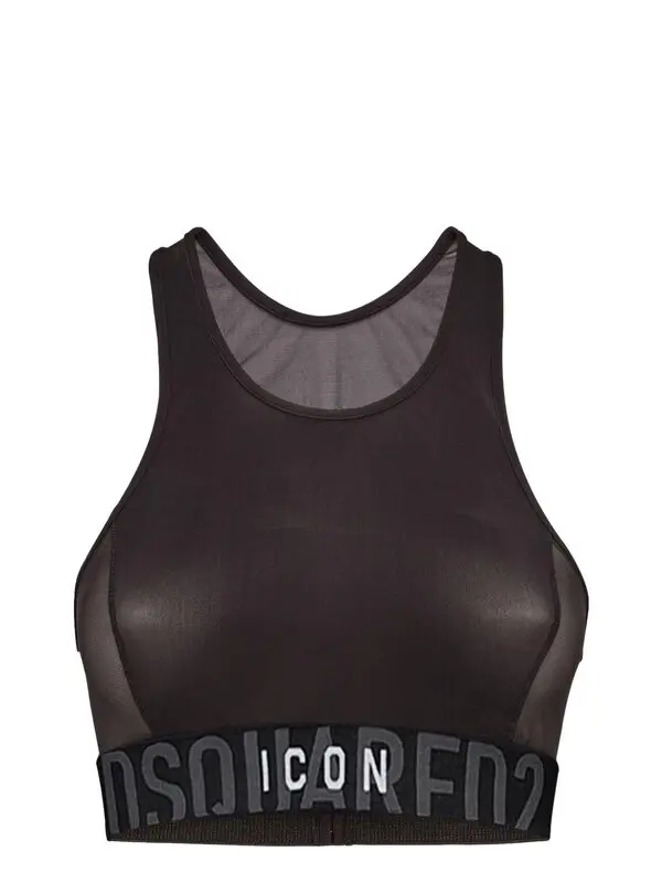 Dsquared2 Icon-motif Racerback Bra - Black