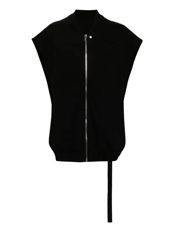 Rick Owens Sleeveless Zip-up Jacket - Black