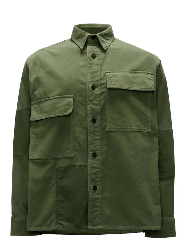 JW Anderson Patchwork-design Cotton Shirt - Green