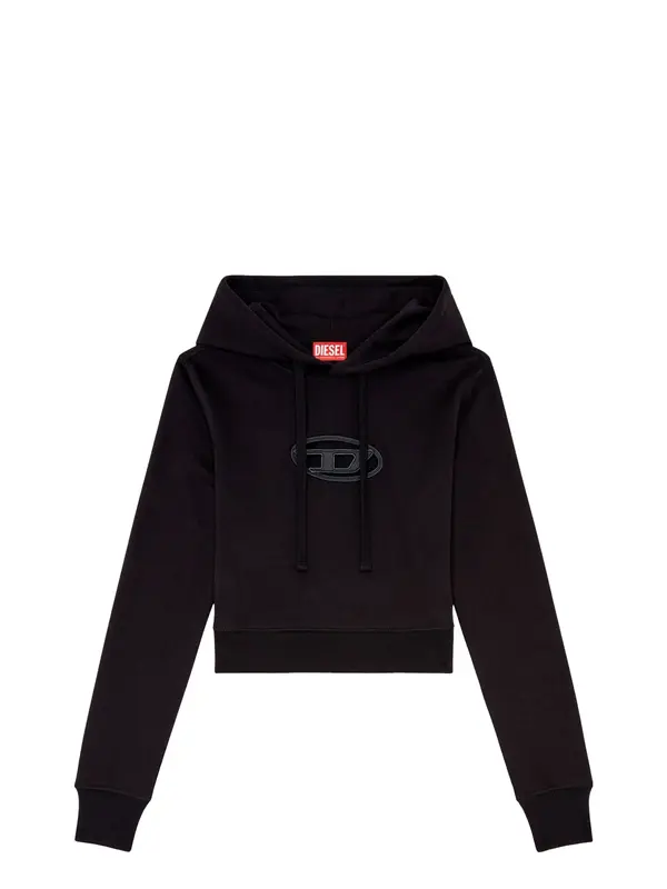 DIESEL Logo-patch Drawstring Hoodie - Black