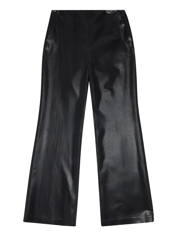 DIESEL Mid-rise Flared Trousers - Black
