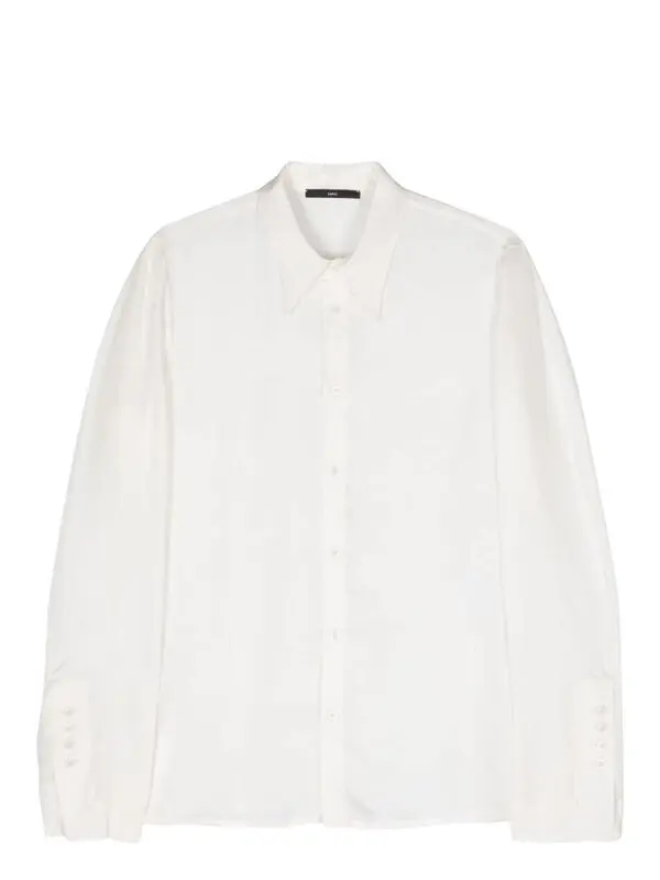 SAPIO Pointed-collar Twill Shirt - White
