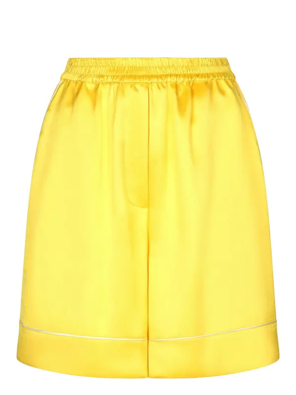 Dolce & Gabbana Silk Shorts - Yellow