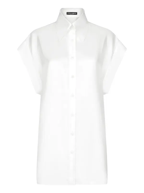 Dolce & Gabbana Button-up Silk Shirt - White