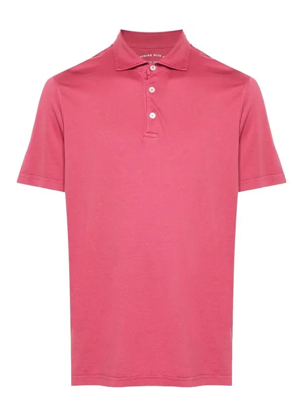 Fedeli Zero Jersey Polo Shirt - Red