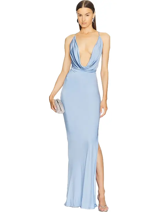 MICHAEL COSTELLO Raquel Gown - Light Blue