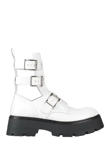 Alexander McQueen Ankle Boots Leather - White