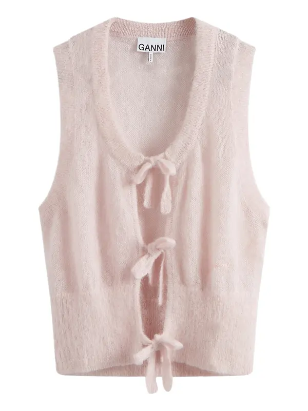 GANNI Tie String Vest - Lilac Sachet