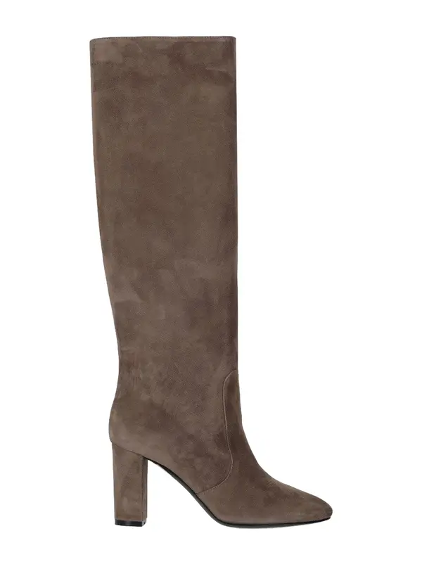 VIA ROMA 15 Suede Heeled High Boots - Grey