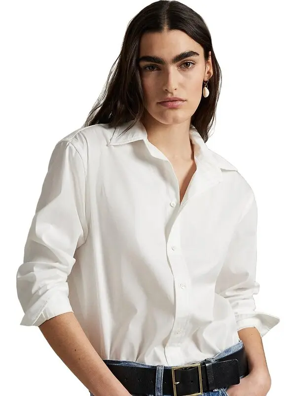 Ralph Lauren Oversize Fit Cotton Shirt - White