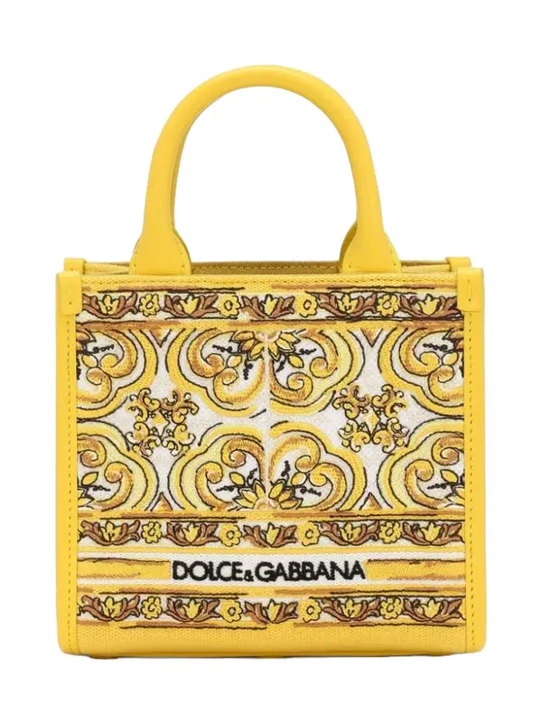 Dolce & Gabbana Mini Dg Daily Canvas Tote Bag - Yellow