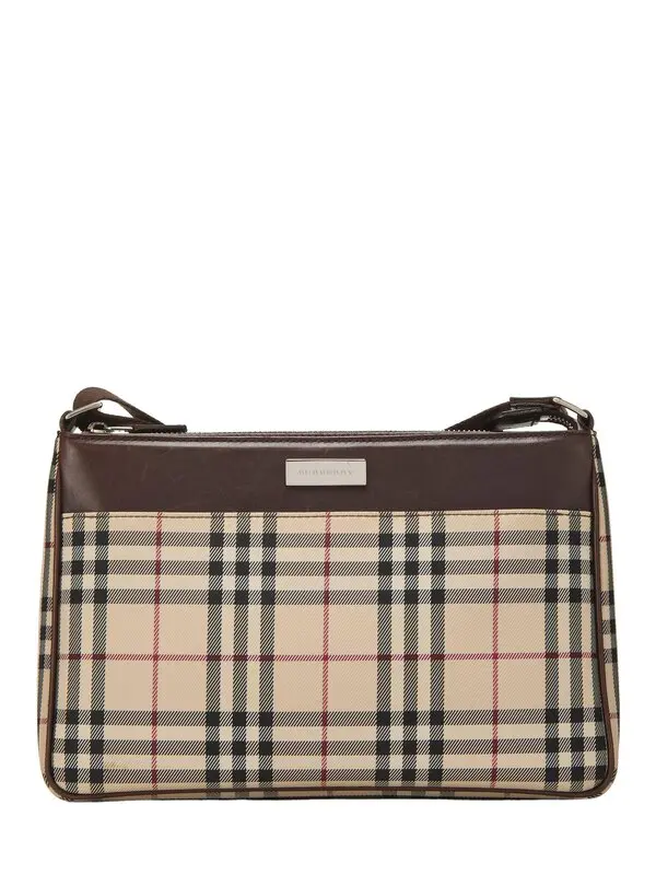 Burberry Check Crossbody - Brown