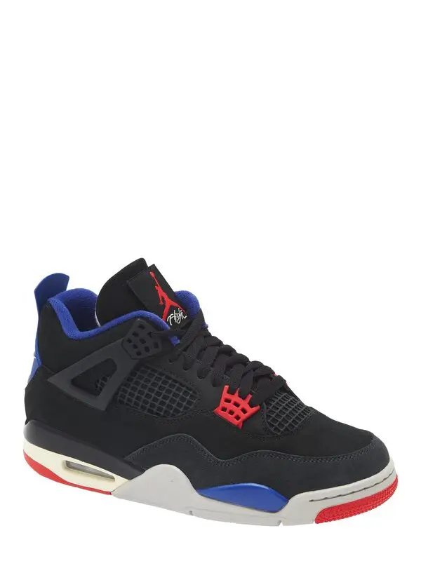 JORDAN Air 4 Retro Basketball Sneaker - 003 Black/fire R