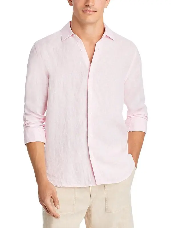 Orlebar Brown Giles Linen Classic Fit Button Down Shirt - Pale Pink