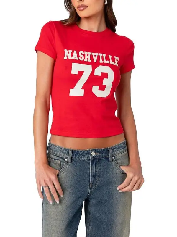 EDIKTED Nashville T-shirt - Red
