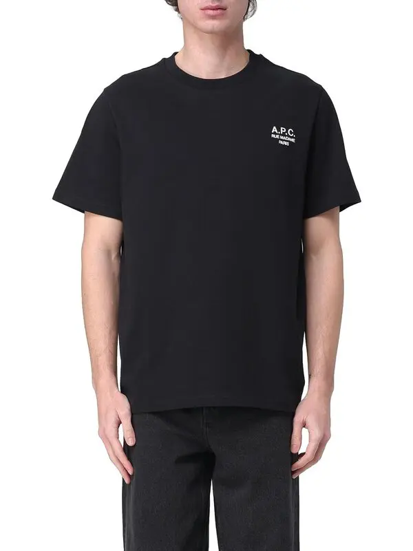 A.p.c. Organic Cotton T-shirt With Logo - Black