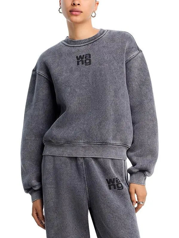 Alexander Wang Essential Terry Sweatshirt - Washed Granite