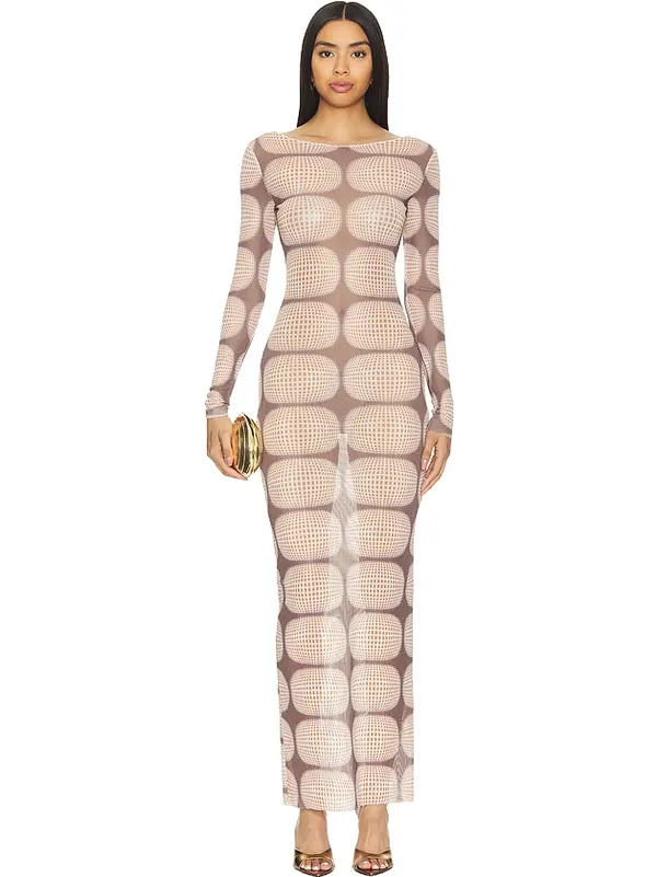 Superdown Amaya Maxi Dress - Brown Multi