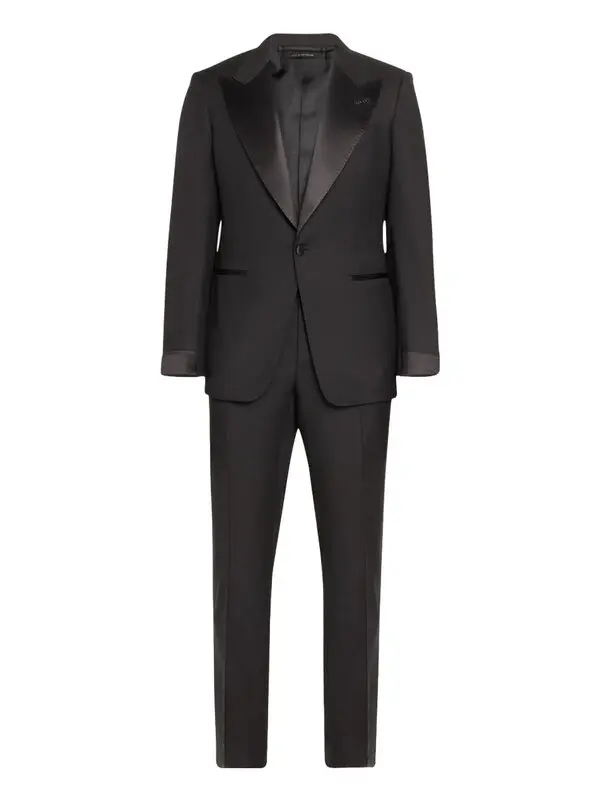 TOM FORD Shelton Twill Peak Tuxedo - Black