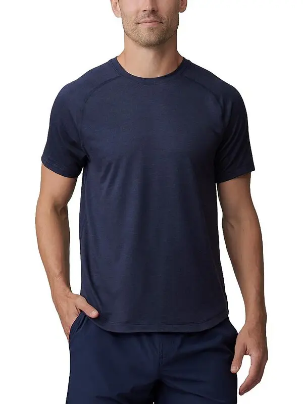 RHONE Atmosphere Short Sleeve Crewneck Tee - Navy Heather
