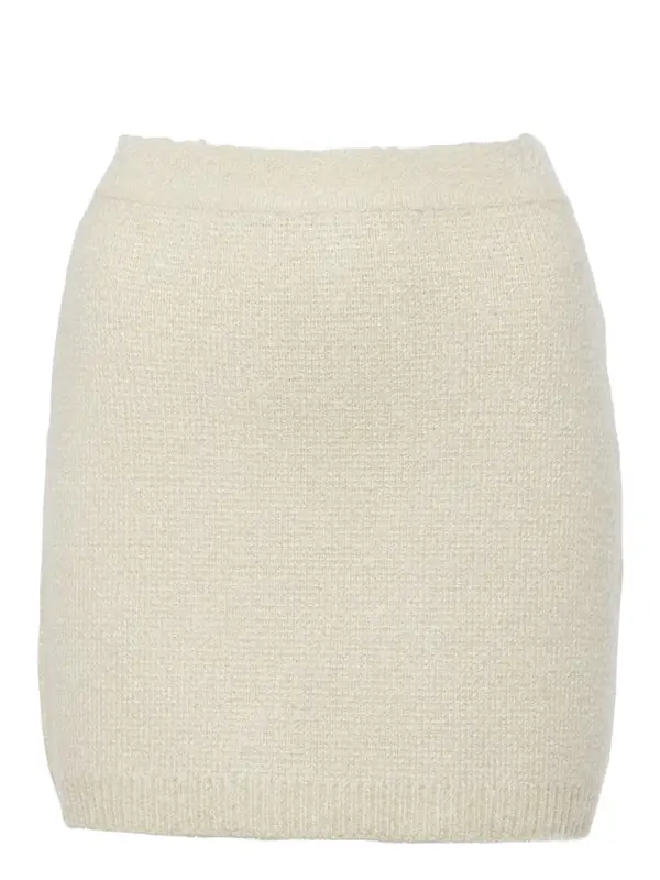 Khaite Darrion Silk And Cashmere Miniskirt - White