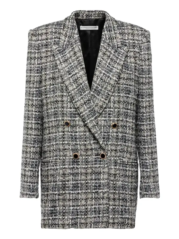 Alessandra Rich Wool Lamé Tweed Blazer - Multicoloured