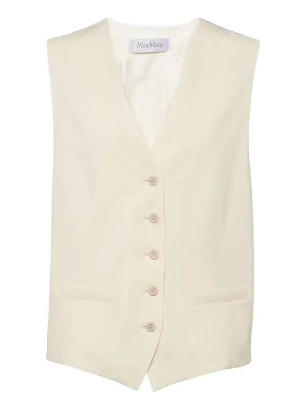 Max Mara Zuai Virgin Wool Vest - White