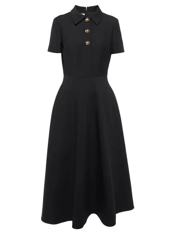Valentino Garavani Crepe Couture A-line Midi Dress - Black