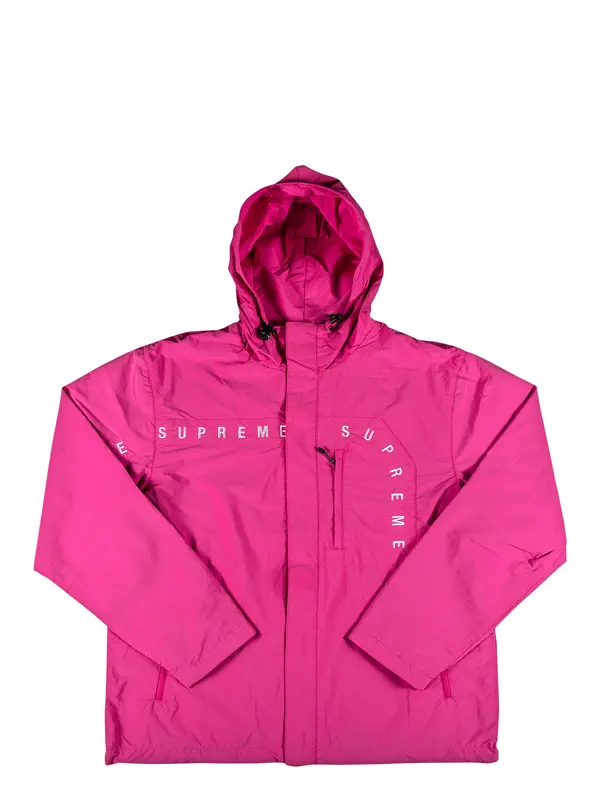 Supreme Curve Logos Ripstop Jacket - Purple