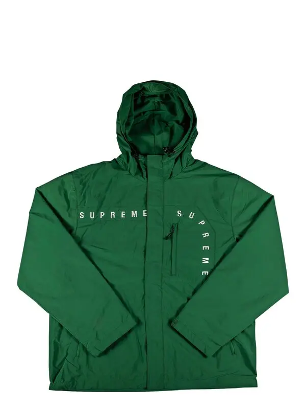 Supreme Curve Logos Ripstop Jacket - Green