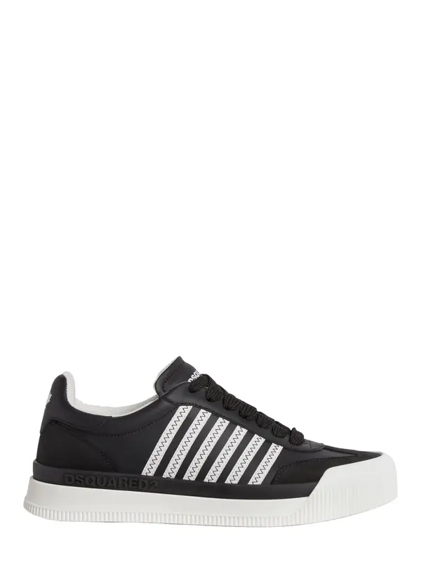 Dsquared2 Jersey Leather Sneakers - Black