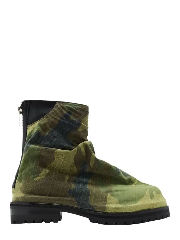 424 Marathon Camouflage-print Boots - Green