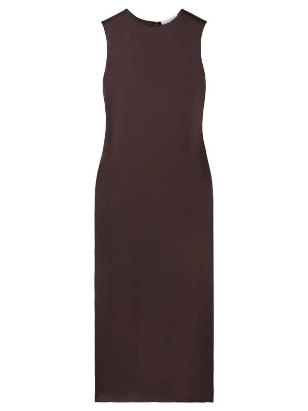 Veronica De Piante Alessia Washed Silk Midi Dress - Purple