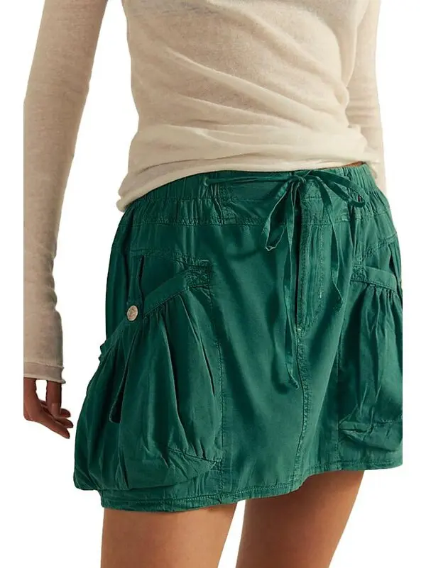 Free People We The Free Play It Cool Mini Skirt - Bottled Green