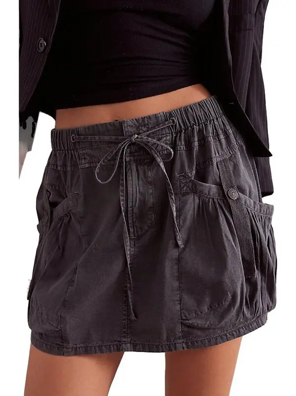 Free People We The Free Play It Cool Mini Skirt - Washed Grey