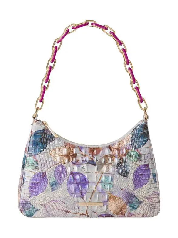 Brahmin Esme Embossed Leather Shoulder Bag - Frosted