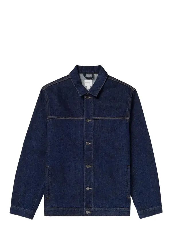 Sunspel Selvedge Denim Trucker Jacket - Blue