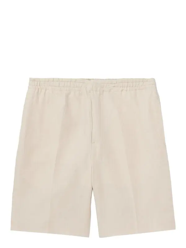 Zegna Straight-leg Oasi Linen Drawstring Shorts - Neutrals